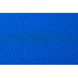 ANDIAMO Teppichboden "Velours Sina" Teppiche Uni Farben, Breite 400 cm, strapazierfähig, pflegeleicht, Wohnzimmer Gr. B/L: 400 cm x 450 cm, 9 mm, 1 St., blau (marine) Teppichboden