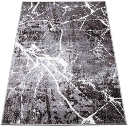 Teppich my home "Manrik" Teppiche Gr. B/L: 120 cm x 180 cm, 9 mm, 1 St., grau Esszimmerteppiche mit besonders weichem Flor, Kurzflor, modernes Marmor-Design