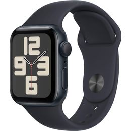 Smartwatch Apple "Watch SE GPS 40 mm Aluminium M/L" Smartwatches schwarz (mitternacht) Fitness-Tracker Sport Band