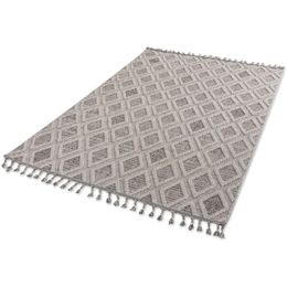 Teppich Astra "Trevi 6831 222" Teppiche Gr. B/L: 160 cm x 230 cm, 7 mm, 1 St., grau (hellgrau) Esszimmerteppiche In- und Outddor geeignet, Balkon, Aussenbereich