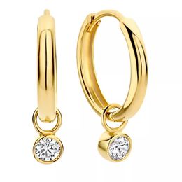 Isabel Bernard Ohrringe - Rivoli A&eacute;lys 14 karat hoop earrings with zirconia - Gr. unisize - in Gold - f&uuml;r Damen