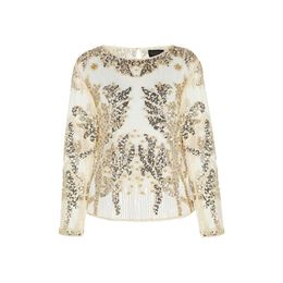 NAEMI Bluse Damen Gr&ouml;&szlig;e XS/S t&uuml;rkis / gold