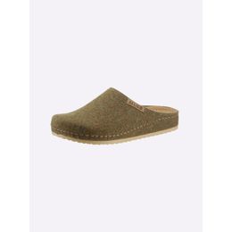 MUBB Damen Pantoffel, Gr&uuml;n, Gr. 37, Hausschuhe, Material: Filz