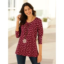 Heine Damen Tunikashirt, Rot, Gr. 36, Langarm-Shirts, Material: Viskose