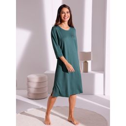 Ascafa Damen Nachthemd, Blau, Gr. 36/38, Nachthemden, Material: Baumwolle