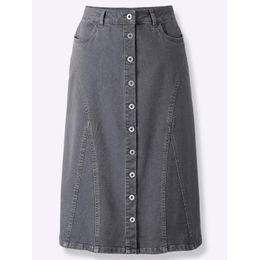 WITT Damen Jeansrock in Stretch-Qualit&auml;t, grey-denim, Gr&ouml;&szlig;e 19