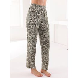 feel good Damen Hose, sand-camel-bedruckt, Gr&ouml;&szlig;e 18/19