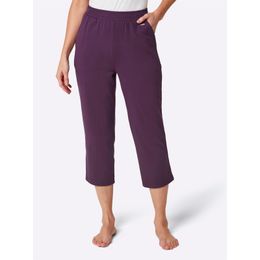 feel good Damen 7/8-Hose, Lila, Gr. 36/38, Jogginghosen, Material: Baumwolle