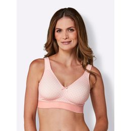 wäschepur wäschepur Damen Komfort-BH ohne Bügel im Doppelpack, puder-bedruckt, Größe 85A