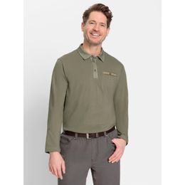 Marco Donati Damen Langarm-Poloshirt, khaki, Größe 44/46