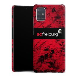 DeinDesign Galaxy A51 Handy Premium Case Smartphone Handyh&uuml;lle Schutzh&uuml;lle gl&auml;nzend Official Licensed Product Sc Freiburg Logo Premium Case