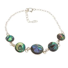 Bella Carina Silberarmband Armband mit Abalone Muschel 18 - 20 cm 925 Silber, mit Abalone Muschel, grün