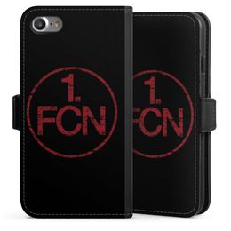 DeinDesign iPhone SE (2020) Handy Klapph&uuml;lle Handyh&uuml;lle aus Kunst Leder schwarz Flip Case Merchandise Sideflip mit Lasche