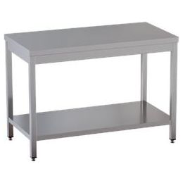 GastroHero Edelstahl Arbeitstisch Eco 18x7 mit Grundboden