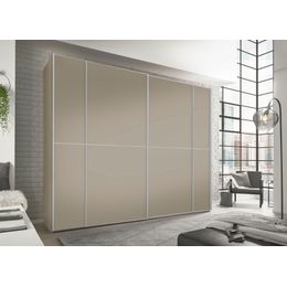 Schwebetürenschrank STAUD "Sonett 200, Made in Germany" Schränke Gr. B/H/T: 249 cm x 222 cm x 68 cm, Premium, 2 St., beige (sand) mit vier verschiedenen Ausstattungsvarianten