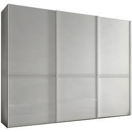 Schwebetürenschrank STAUD "Sonate Pesaro, Made in Germany" Schränke Gr. B/H/T: 280 cm x 240 cm x 68 cm, Comfort, 3 St., weiß (alpinweißglas) Mit vier verschiedenen Ausstattungsvarianten