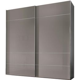 Schwebetürenschrank STAUD "Sonate Lucca, Made in Germany" Schränke Gr. B/H/T: 167 cm x 222 cm x 68 cm, Premium, 2 St., grau (saphirglas) Mit vier verschiedenen Ausstattungsvarianten