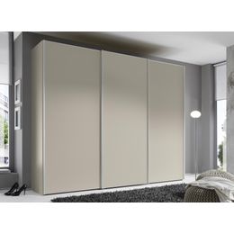 Schwebetürenschrank STAUD "Sinfonie Plus, edles Design in hochwertiger Qualität, Made Germany" Schränke Gr. B/H/T: 280 cm x 240 cm x 68 cm, Comfort, 3 St., beige (sand) Mit vier verschiedenen Ausstattungsvarianten