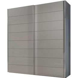 Schwebetürenschrank STAUD "Sonate Como, Made in Germany" Schränke Gr. B/H/T: 167 cm x 222 cm x 68 cm, Classic, 2 St., grau (saphirglas) Mit vier verschiedenen Ausstattungsvarianten