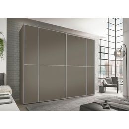 Schwebetürenschrank STAUD "Sonett 200, Made in Germany" Schränke Gr. B/H/T: 298 cm x 240 cm x 68 cm, Premium, 2 St., braun (mocca) mit vier verschiedenen Ausstattungsvarianten