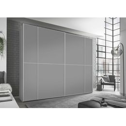 Schwebetürenschrank STAUD "Sonett 200, Made in Germany" Schränke Gr. B/H/T: 298 cm x 240 cm x 68 cm, Premium, 2 St., grau (hellgrau) mit vier verschiedenen Ausstattungsvarianten