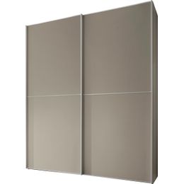 Schwebetürenschrank STAUD "Sinfonie Plus, edles Design in hochwertiger Qualität, Made Germany" Schränke Gr. B/H/T: 225 cm x 222 cm x 68 cm, Premium, 2 St., beige (sand) Mit vier verschiedenen Ausstattungsvarianten