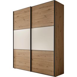 Schwebetürenschrank STAUD "Includo, Made in Germany" Schränke Gr. B/H/T: 188 cm x 222 cm x 68 cm, Classic, 2 St., weiß (dekor artisan eiche, weiß) Mit vier verschiedenen Ausstattungsvarianten