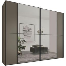 Schwebetürenschrank STAUD "Sonett 220G, Made in Germany" Schränke Gr. B/H/T: 270 cm x 222 cm x 68 cm, Premium, 2 St., braun (mocca) mit vier verschiedenen Ausstattungsvarianten