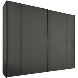 Schwebetürenschrank STAUD "Sonett 200 G, Made in Germany" Schränke Gr. B/H/T: 298 cm x 222 cm x 68 cm, Premium, 2 St., grau (vulkan) mit vier verschiedenen Ausstattungsvarianten