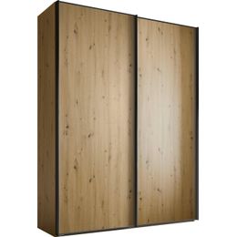 Schwebetürenschrank STAUD "Sinfonie Plus, edles Design in hochwertiger Qualität, Made Germany" Schränke Gr. B/H/T: 225 cm x 222 cm x 68 cm, Classic, 2 St., braun (artisan eiche) Mit vier verschiedenen Ausstattungsvarianten