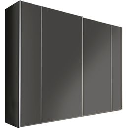 Schwebetürenschrank STAUD "Sonett 100, Made in Germany" Schränke Gr. B/H/T: 270 cm x 222 cm x 68 cm, Premium, 2 St., grau (vulkan) mit vier verschiedenen Ausstattungsvarianten