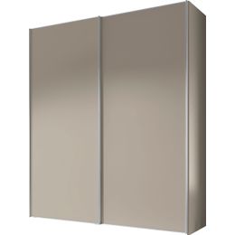 Schwebetürenschrank STAUD "Sinfonie Plus, edles Design in hochwertiger Qualität, Made Germany" Schränke Gr. B/H/T: 167 cm x 222 cm x 68 cm, Basic, 2 St., beige (sand) Mit vier verschiedenen Ausstattungsvarianten