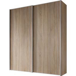 Schwebetürenschrank STAUD "Sinfonie Plus, edles Design in hochwertiger Qualität, Made Germany" Schränke Gr. B/H/T: 225 cm x 222 cm x 68 cm, Basic, 2 St., braun (sonoma eiche) Mit vier verschiedenen Ausstattungsvarianten