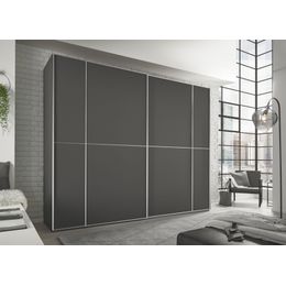 Schwebetürenschrank STAUD "Sonett 200, Made in Germany" Schränke Gr. B/H/T: 270 cm x 240 cm x 68 cm, Premium, 2 St., grau (vulkan) mit vier verschiedenen Ausstattungsvarianten