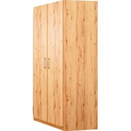 Eckkleiderschrank Priess "Lindau" Schränke Gr. B/H/T: 135 cm x 193 cm x 54 cm, 2 St., beige (astkernbuchefarben)