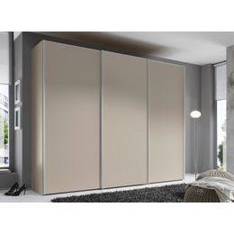 Schwebetürenschrank STAUD "Sinfonie Plus, edles Design in hochwertiger Qualität, Made Germany" Schränke Gr. B/H/T: 280 cm x 222 cm x 68 cm, Premium, 3 St., beige (sand) Mit vier verschiedenen Ausstattungsvarianten