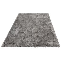 Hochflor-Teppich my home "Boldo" Teppiche Gr. B/L: 120 cm x 180 cm, 50 mm, 1 St., grau Esszimmerteppiche besonders weich durch Microfaser, Shaggy Teppich