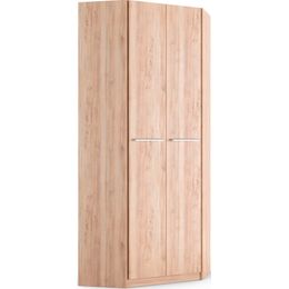 Eckkleiderschrank Priess "Barcelona Kleiderschrank Ecklösung Raumwunder" Schränke Gr. B/H/T: 78 cm x 193 cm x 78 cm, Tiefe Seitenteil 36 cm, ohne Beleuchtung, braun (eichefarben artisan) in 2 Tiefen Schrank Eckschrank Garderobe