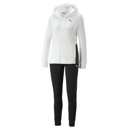 Jogginganzug Puma "Classics Trainingsanzug mit Kapuze Damen" Gr. S, weiß (white) Damen Sportanzüge Trainingsanzüge