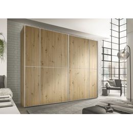 Schwebetürenschrank STAUD "Sonett 200, Made in Germany" Schränke Gr. B/H/T: 270 cm x 240 cm x 68 cm, Basic, 2 St., braun (artisan eiche) mit vier verschiedenen Ausstattungsvarianten