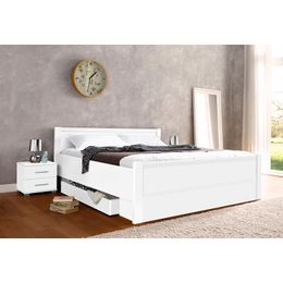 Bett Priess "Husum Schlafzimmer Jugendzimmer Rahmenbett", weiß, B:190cm H:85cm L:208cm, Betten, Jugendbett Bettgestell, mit Komforthöhe verschiedene Ausführungen hochwertige Premium Qualität