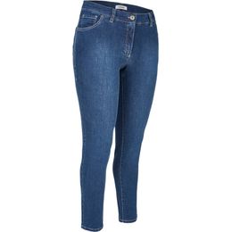 5-Pocket-Jeans KjBRAND "Hose Fanni Skinny" Gr. 22, K-Gr, blau (denim stoned) Damen Jeans ideal für schlanke Beine