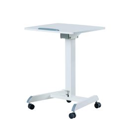 Generic Kleiner höhenverstellbarer Schreibtisch - Mit Gasfeder, Farbe Weiß
