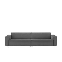 pop Big Sofa Cord Upper East ¦ grau ¦ Maße (cm): B: 296 H: 72 T: 106