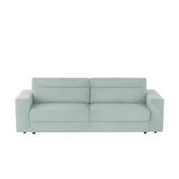 Höffner Big Sofa mit Schlaffunktion Branna ¦ grün ¦ Maße (cm): B: 250 H: 101