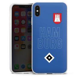 DeinDesign iPhone Xs Max Handy Silikon H&uuml;lle Case transparent Handyh&uuml;lle Official Licensed Product Hamburg Hamburger Sv Silikon Case
