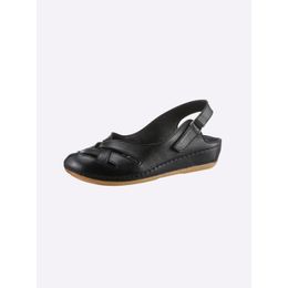 Gemini Damen Slipper, Schwarz, Gr. 41, Mokassins & Slippers, Material: Leder