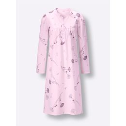w&auml;schepur w&auml;schepur Damen Nachthemd in A-Linie, ros&eacute;-bedruckt, Gr&ouml;&szlig;e 40/42