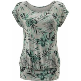 Lascana Damen Longshirt, taupe-gr&uuml;n, Gr&ouml;&szlig;e 44/46