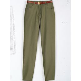 WITT Damen Jeans mit abgerundeten Taschen, oliv, Gr&ouml;&szlig;e 46